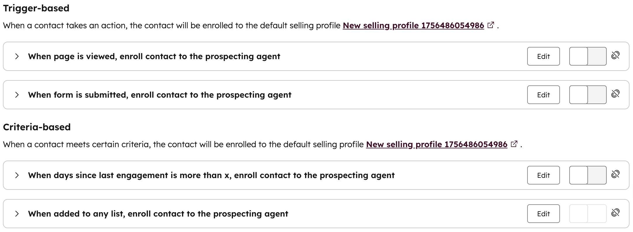 Set up and use the prospecting agent